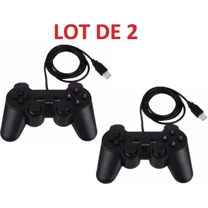 2 X Manette analogique PC - joypad Shock - 1,40 m - Cdiscount Informatique