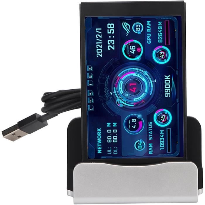 3,5 Pouces Ips Usb Mini Écran, Pc Cpu Ram Hdd Data Monitor Pc Affichage ...