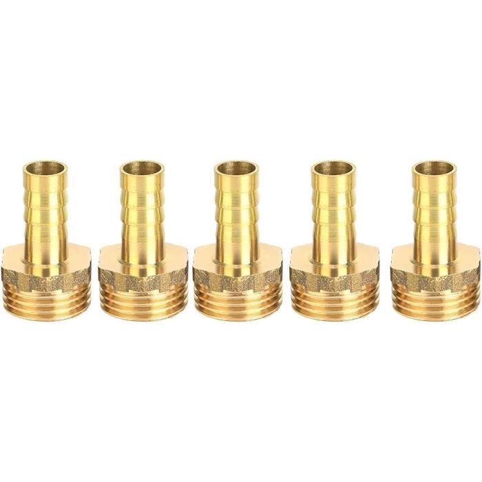 Raccord cannelé en laiton, raccord mâle pour tuyau d'eau, raccord de tuyau, G1-2 à 10 mm, pour ...