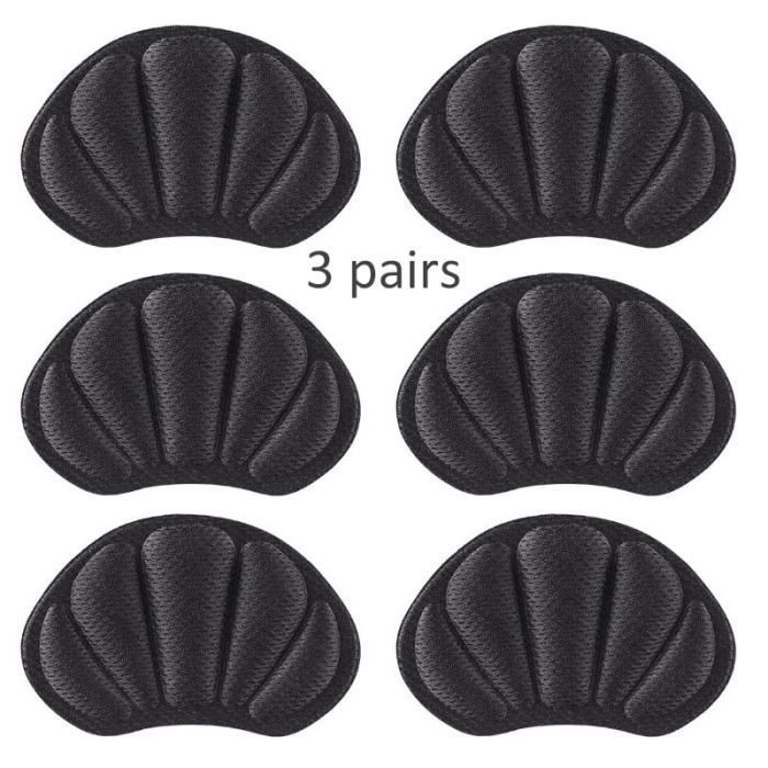 TALONNETTE,A-Black--Autocollants pour talons de baskets, 3 paires, doux ...