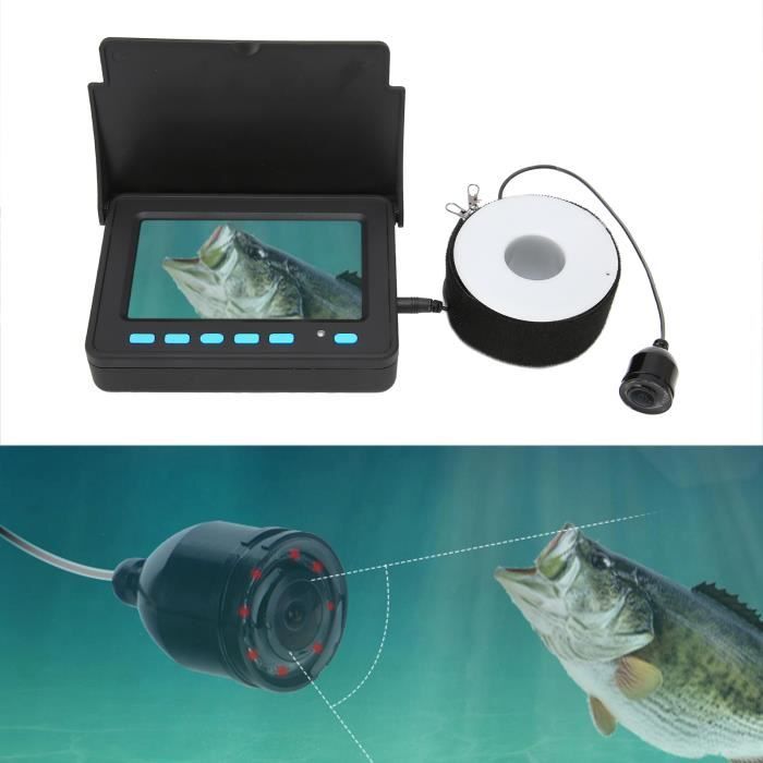 Caméra de pêche sous marine Caméra de Pêche Moniteur Coloré HD 4,3 po ...