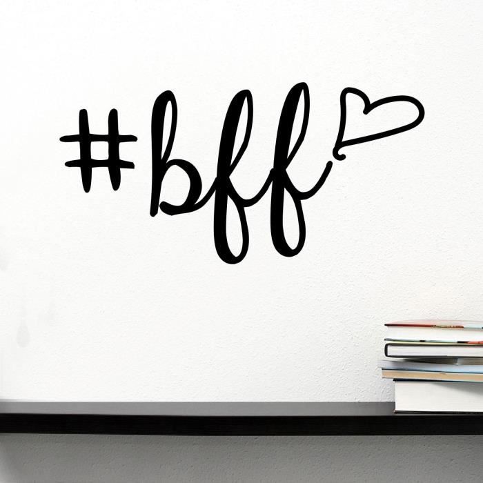 WALL IMPACT Sticker adhésif mural Bff - 60 x 30 cm - Cdiscount Maison