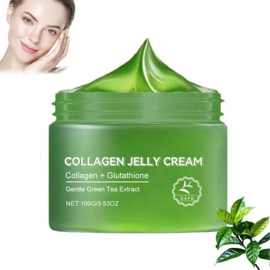 Collagen Jelly Cream Face Cream With Green Tea Extract, Freeze-Dried ...
