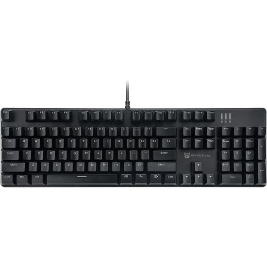 Clavier De Jeu Mécanique Filaire Avec Rétroéclairage Led Noir 104 ...