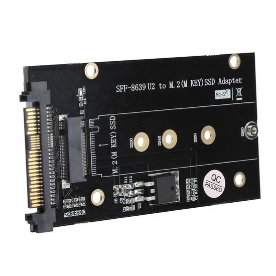 Tbest Adaptateur NGFF M.2 Key M SSD vers SFF-8639 NGFF M.2 Key M SSD vers SFF-8639 adaptateur ...