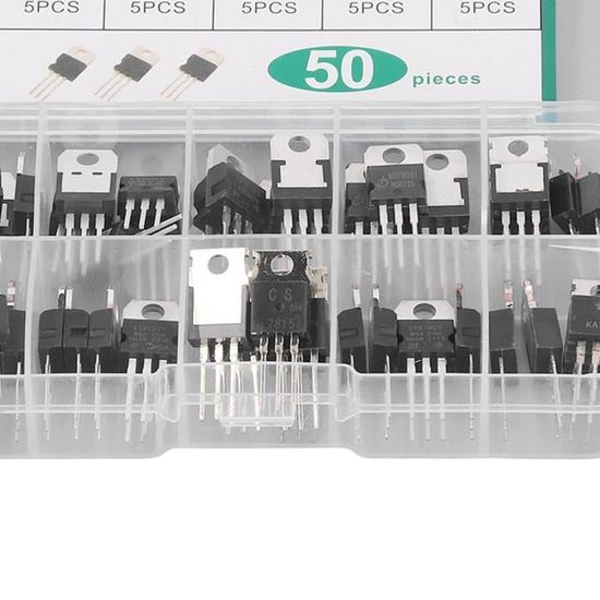 Kit de transistors 50 Pièces Kit de Transistor En Plastique M317T L7805 ...