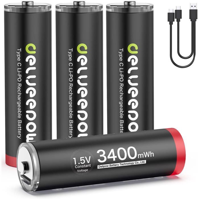 Pile rechargeable AA lithium - JOZSI - Pile Rechargeable Aa 1,5V ...
