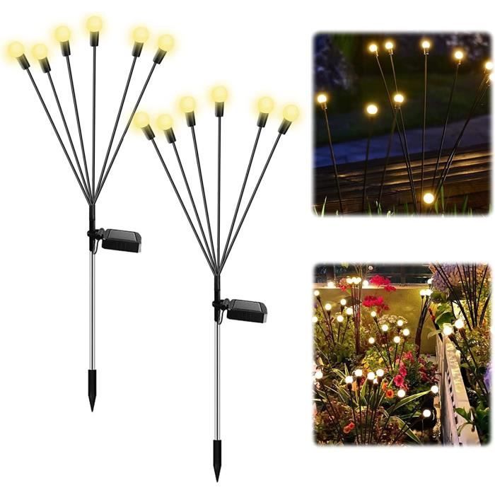 Lot de 2 Lampes solaire exterieure jardin, Lucioles solaire , lumiere ...