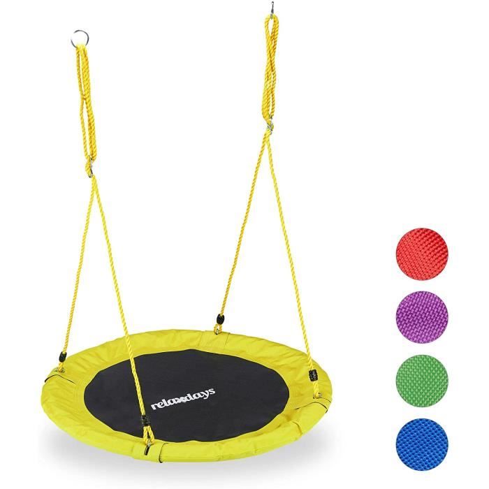 Balançoire nid d'oiseau Rond 90 cm à Suspendre Enfant Adulte Jardin ...