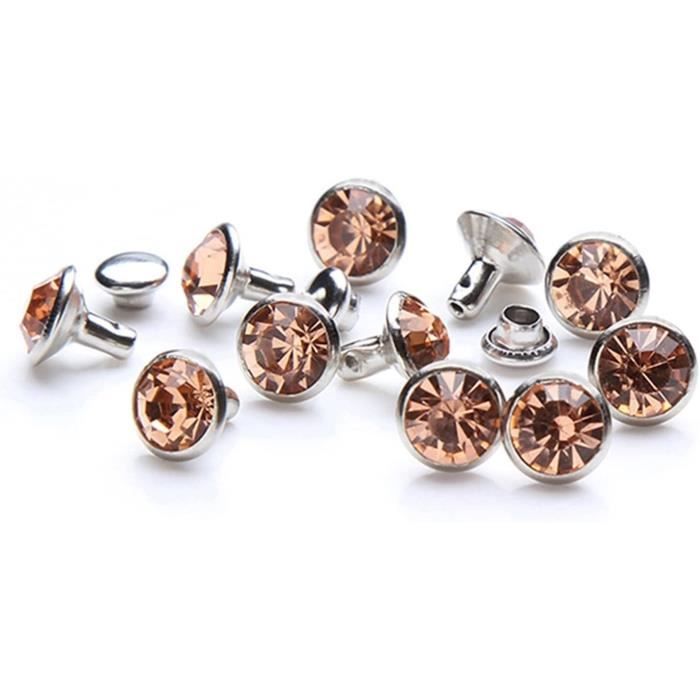 Rivets Métalliques 100 Ensembles 6 Mm 8 Mm De Décoration De Ramine De ...