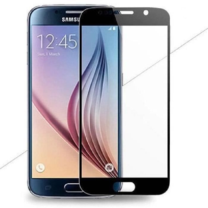 VITRE PROTECTION ECRAN VERRE TREMPÉ FULL COVER COULEUR SAMSUNG GALAXY ...