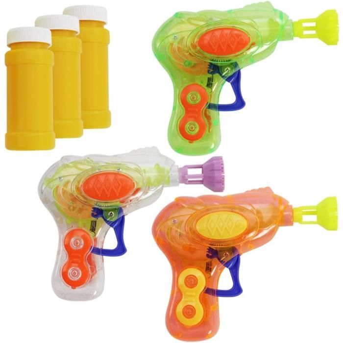 3X Mini Pistolets à Bulles LED dans de Superbes Couleurs, Pistolets à ...