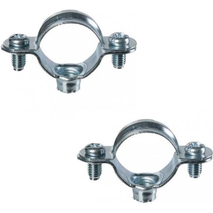 2x COLLIER SIMPLE DE FIXATION MURALE DIAMETRE 40MM POUR TUBE TUYAU AU ...
