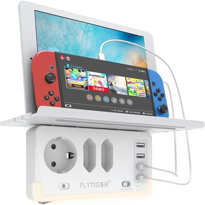 Multiprise Murale Prise Multiple, Multiprise 7 en 1 1 Prise Schuko 2 ...