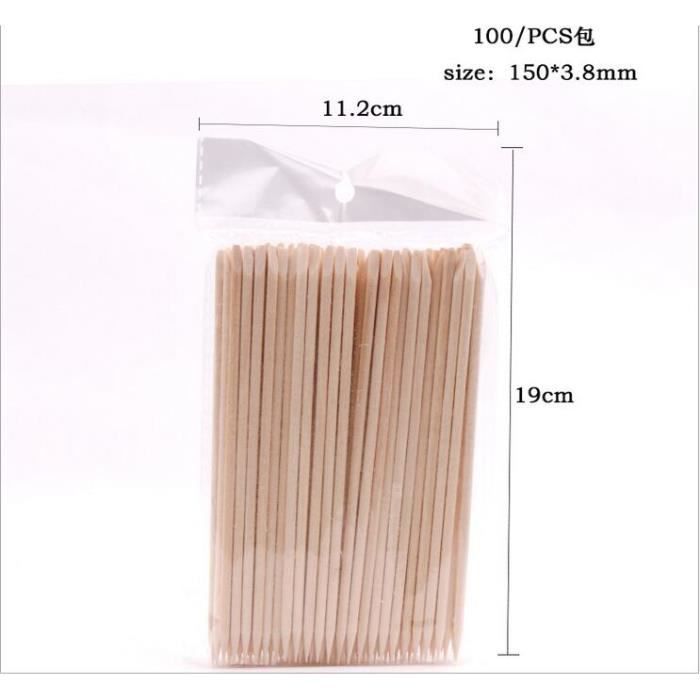 Mini bâtonnets à cuticules en bois Orange - AUTREMENT - Double face ...