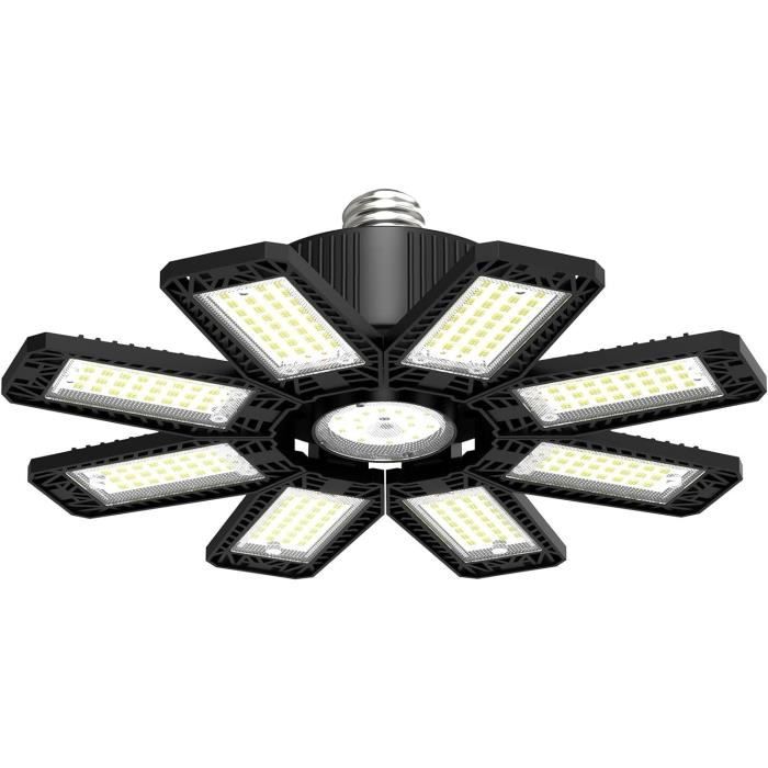 Eclairage Led Garage - 50W 5000Lm Eclairage Atelier Avec Déformable À 8 ...