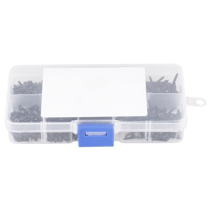Ensemble d'assortiment de vis 800 pièces, ensemble de vis autotaraudeuses à tête fraisée plate ...