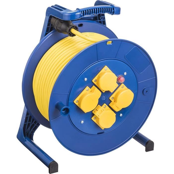 JUMBO® L Enrouleur de cable avec 4 prises H07RN-F couleur de cable ...