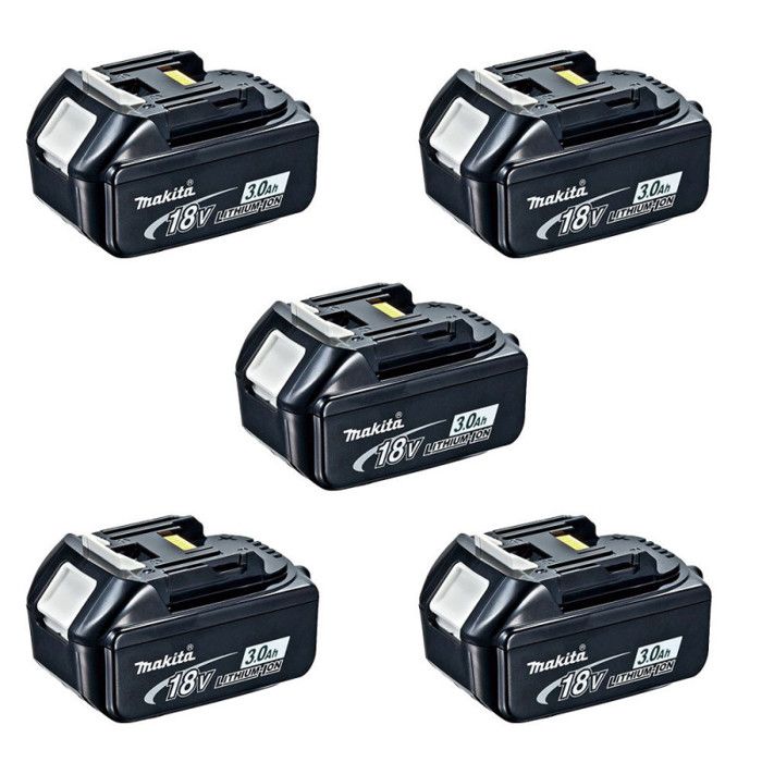 Pack de 5 Batteries 18V Li-Ion LXT 3.0 Ah avec indicateur de charge BL1830B MAKITA - Cdiscount ...