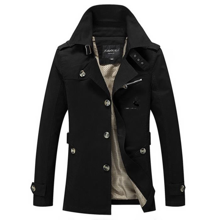 MOBIGARLAN Veste Homme de Marque Luxe 100%coton et Revers crantés en ...