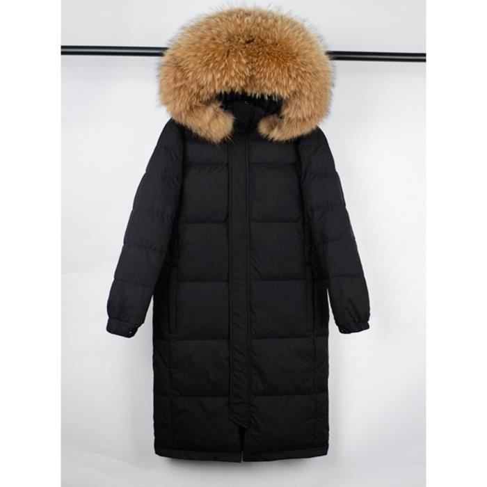 Lagabogy grand véritable fourrure de raton laveur hiver femmes 90% ...