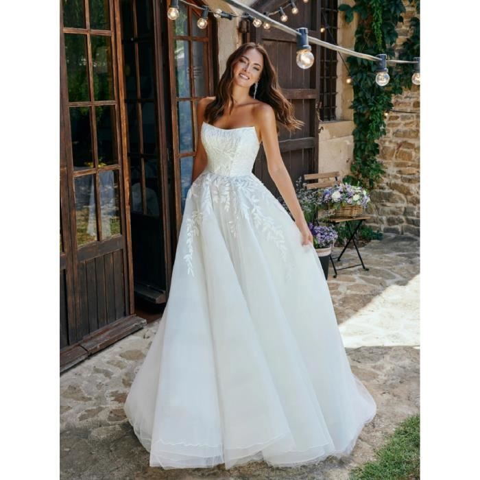 Robe de mariée slip - up nouvelle robe de soirée d'été en dentelle ...