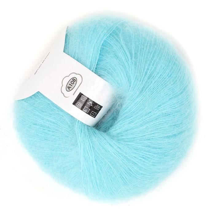 Pwshymi Fil de laine angora Tricot de Fil Long en Laine Mohair Doux d ...