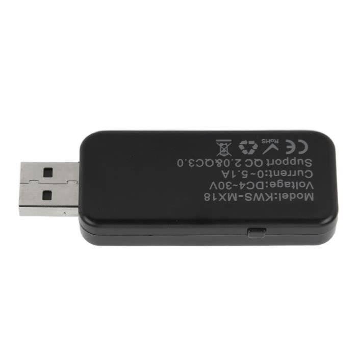 Qiilu testeur USB Détection de puissance USB Lecture directe Easy View ...