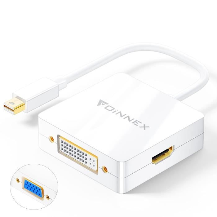 Adaptateur Mini Displayport A Hdmi Vga Dvi, Convertisseur Thunderbolt 2 ...