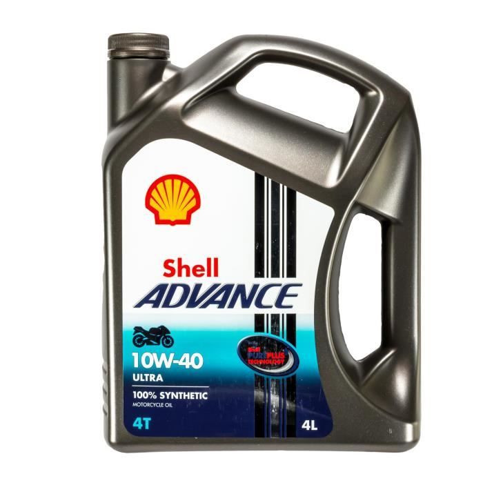 4 litres original Shell Advance 4T Ultra 10W40 huile moteur 4 temps ...
