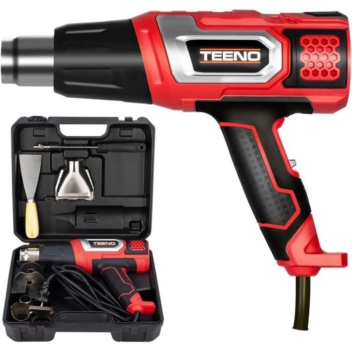 TEENO Décapeur thermique 2000W Pistolet à Air Chaud coffret avec 8 ...