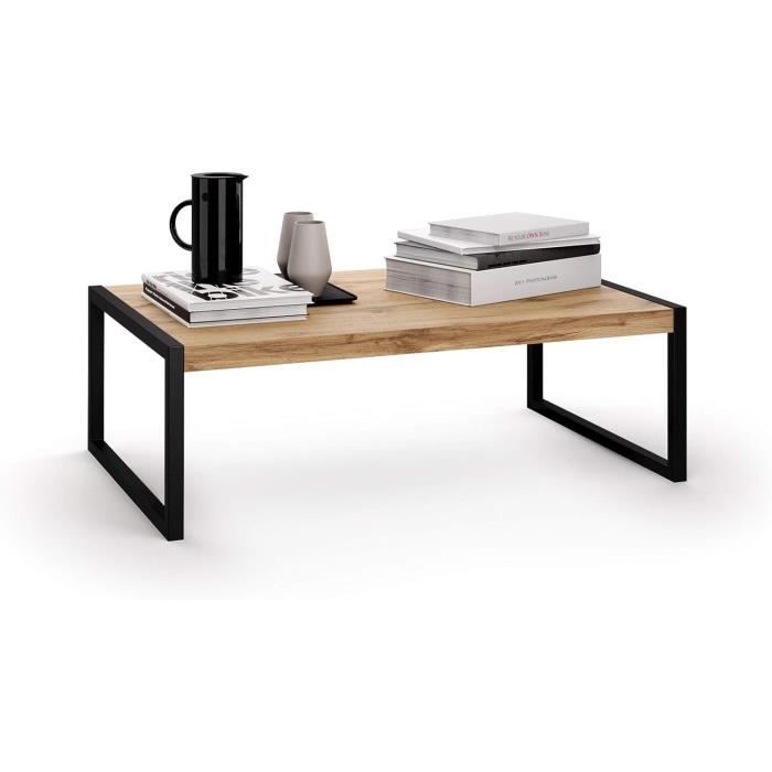 MOBILI FIVER, Table Basse, Luxury, Bois Rustique, 90 x 55 x 30 cm ...