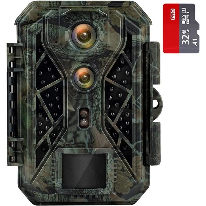 Hapimp Caméra de Chasse 4K 32MP Caméra de Chasse a Deux Caméras ...