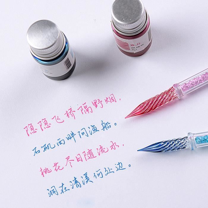 SURENHAP Ensemble de stylos Pen Innovative Glass Pen Gift Box Set Art ...