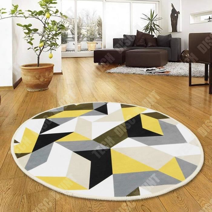 TD® Magnifique Tapis rond salon chambre grand tapis simple décoration ...