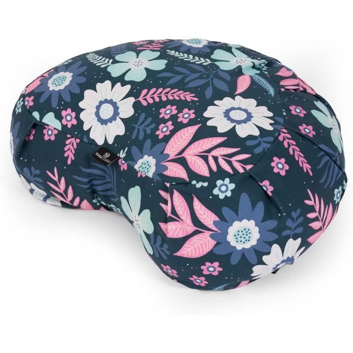 Lotus Crescent Zafu Pouf De Méditation Avec Housse En Coton Motif ...