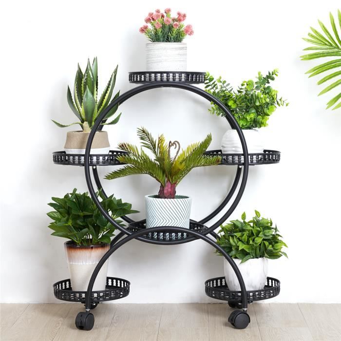 UNHO Support Pot de Fleur Support Plante Roulette Étagere Plantes ...