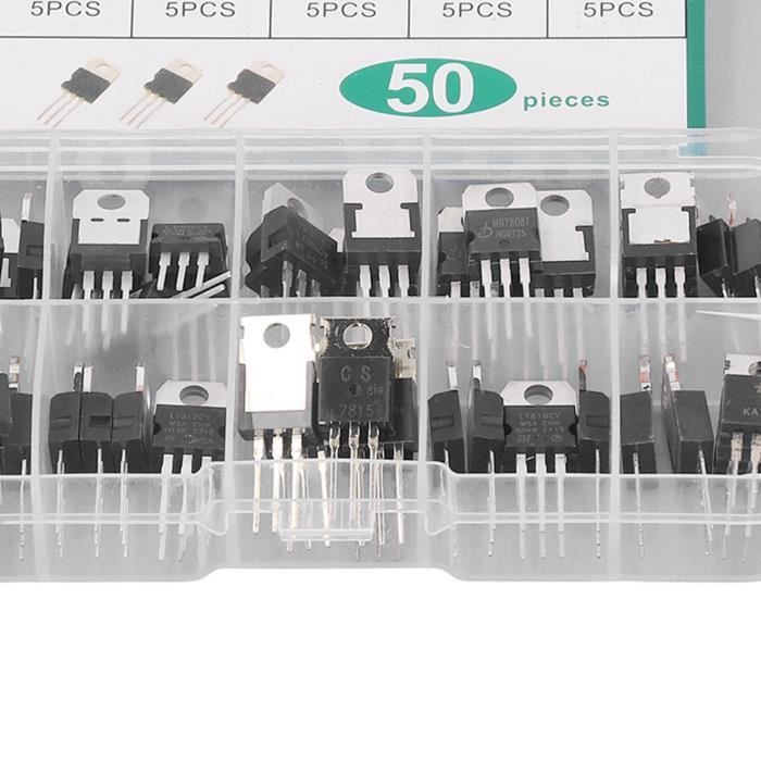 Kit de transistors 50 Pièces Kit de Transistor En Plastique M317T L7805 ...