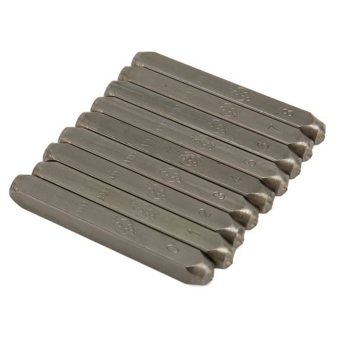 MAG timbres numérotés en acier Lot de 9 tampons numérotés en métal 0,16 ...