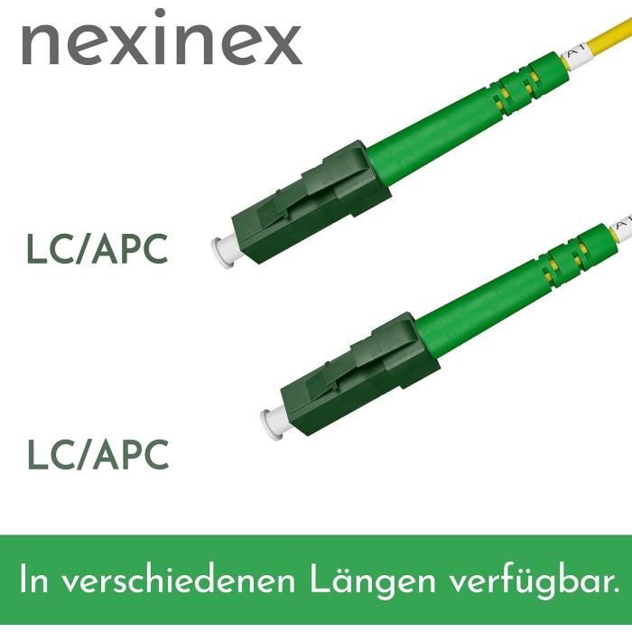 Simplex Singlemode Ftth Câble À Fibre Optique Os2 Lc-Apc Vers Lc-Apc (5 ...