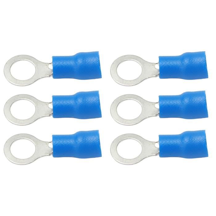 Cosses À Sertir À Anneau Pré-Isolées (Rv1.25-5 Bleu)100 Pièces Bornes À Sertir À Anneau ...