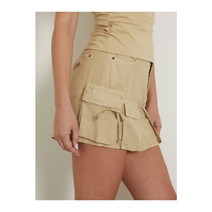 Mini jupe cargo - Guess jeans. Beige - Cdiscount Prêt-à-Porter