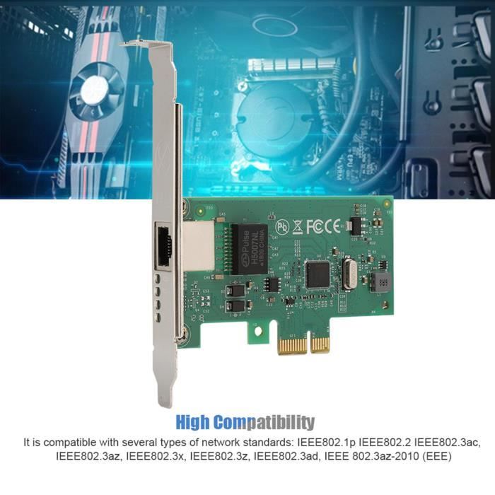Carte réseau Gigabit PCI-E 1X, carte d'interface réseau 1X, petite carte pour ordinateur pour ...