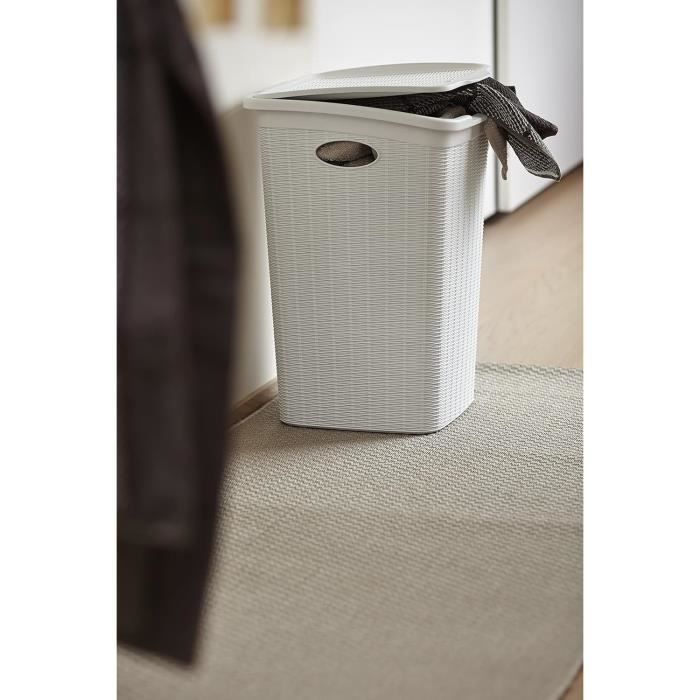 No Name Elegance Panier À Linge, Plastique, Blanc[u344] - Cdiscount Maison