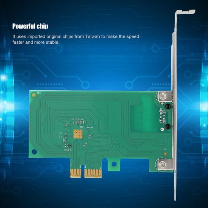 Carte réseau Gigabit PCI-E 1X, carte d'interface réseau 1X, petite carte pour ordinateur pour ...