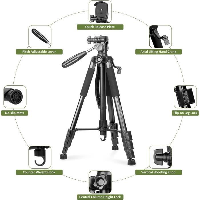 Trepied Appareil Photo - Trépied Caméra En Alliage Aluminium Solide Et ...