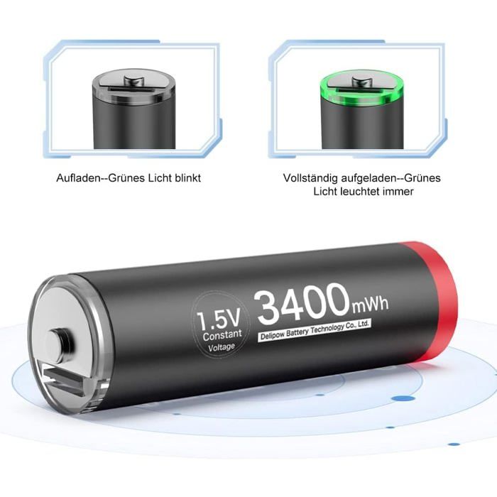 Pile rechargeable AA lithium - JOZSI - Pile Rechargeable Aa 1,5V ...