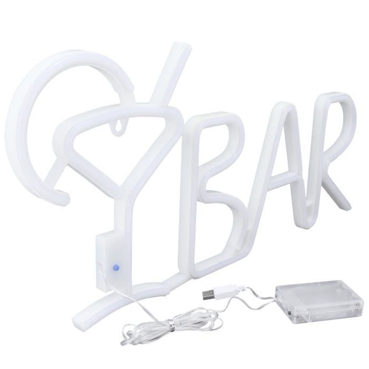 LIG - Enseigne au néon BAR -applique Murale violette BAR 24 touches ...