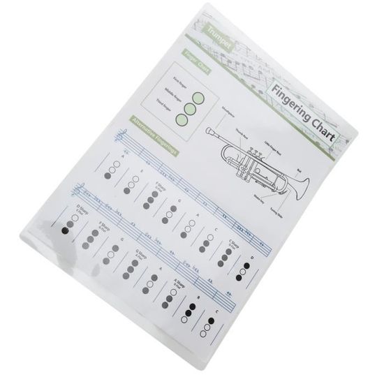 Dilwe référence de note de trompette Trompette Chord Chart Doigté Note ...