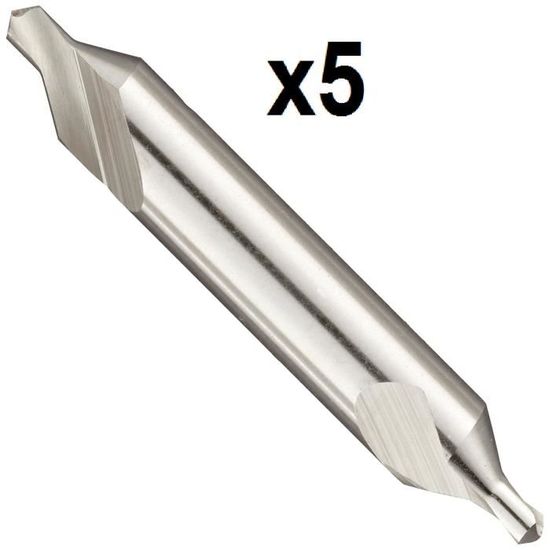 Dormer Lot de 5 pcs A221 N4 HSCo Centre Drill HSS Foret central ...